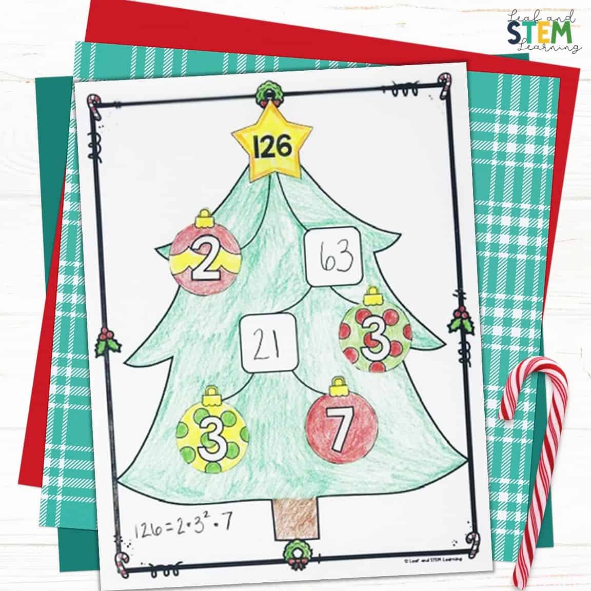 Christmas Math for Middle School - Leaf and STEM Learning